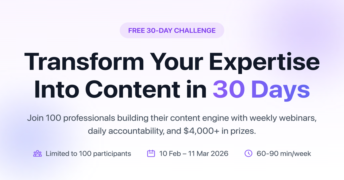 Capture30: Free 30-Day Content Challenge | CaptureFlow